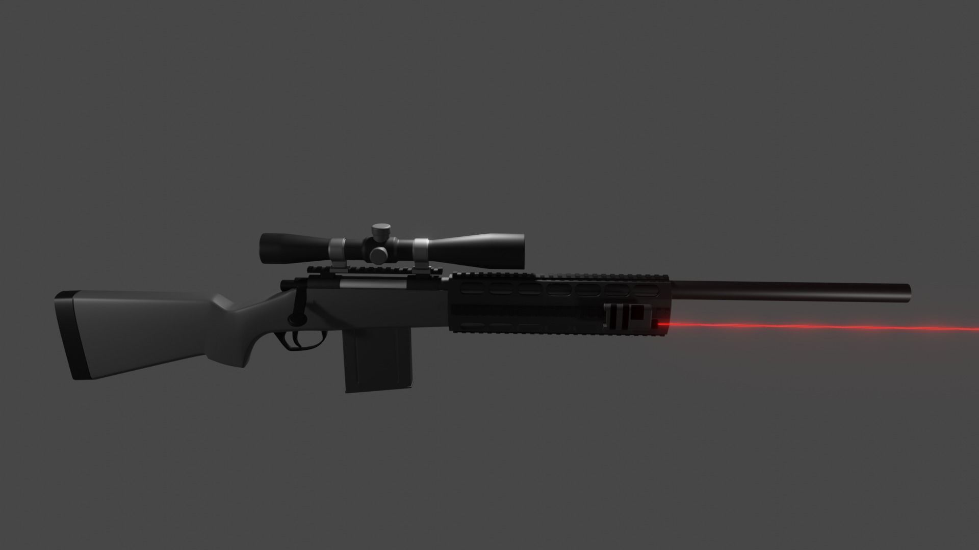 Custom M24 Sniper Rifle 3D model | CGTrader