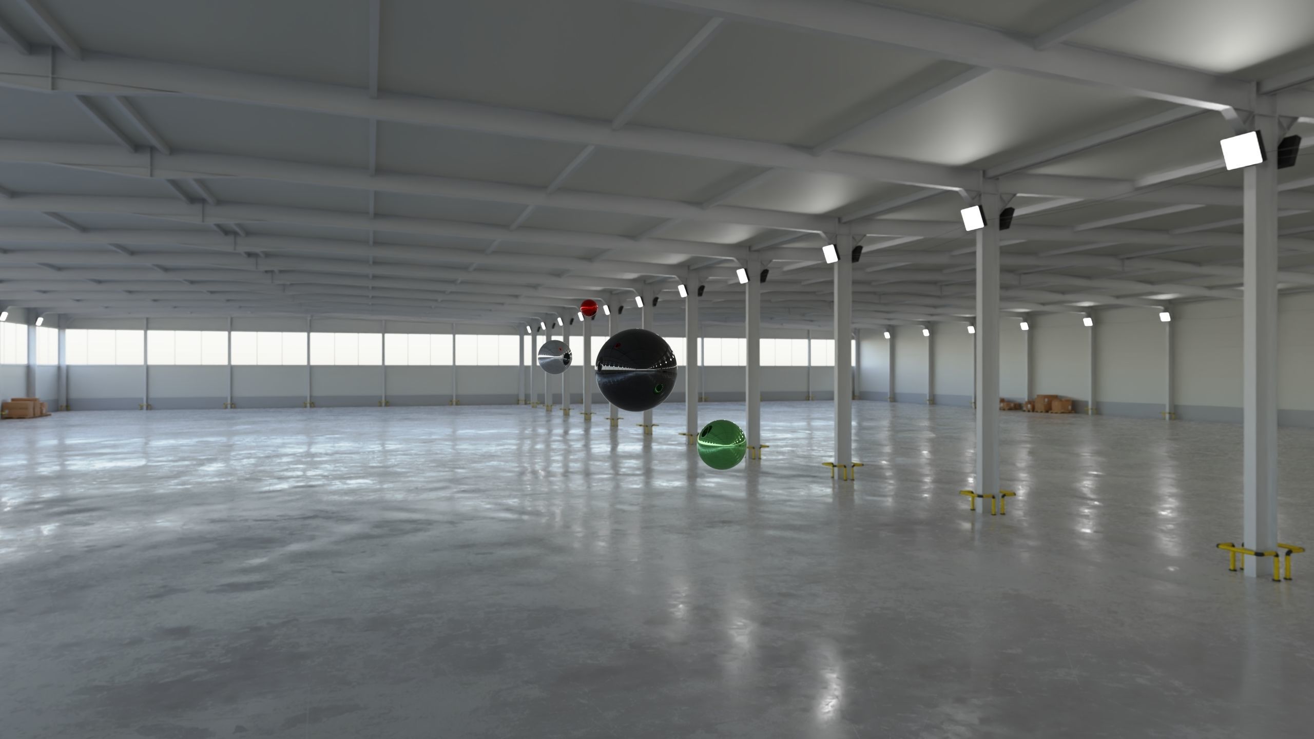 Texture HDRI - Warehouse Interior 5c - 8192x4096 - 2 versions VR / AR ...