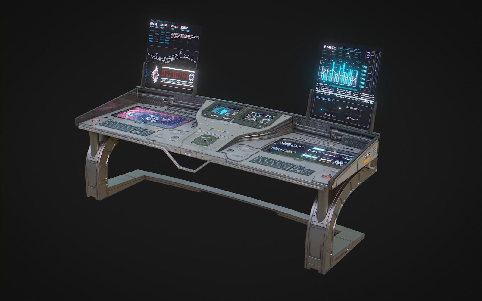 3D model Sci Fi Lab Control Panel VR / AR / low-poly | CGTrader