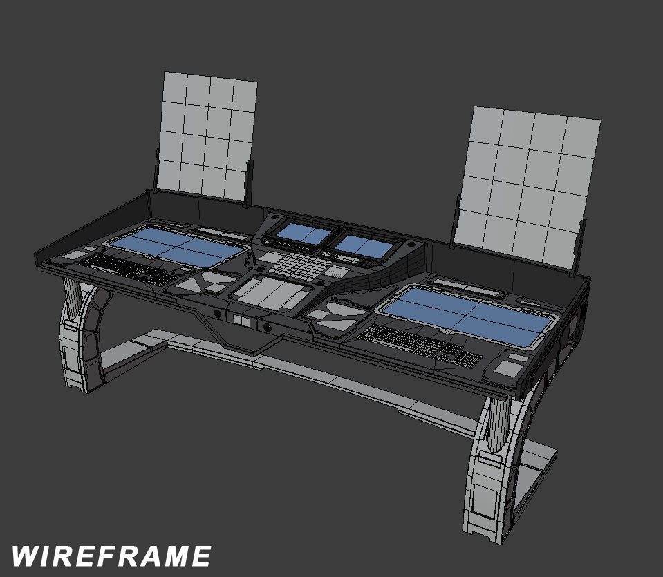 3D model Sci Fi Lab Control Panel VR / AR / low-poly | CGTrader
