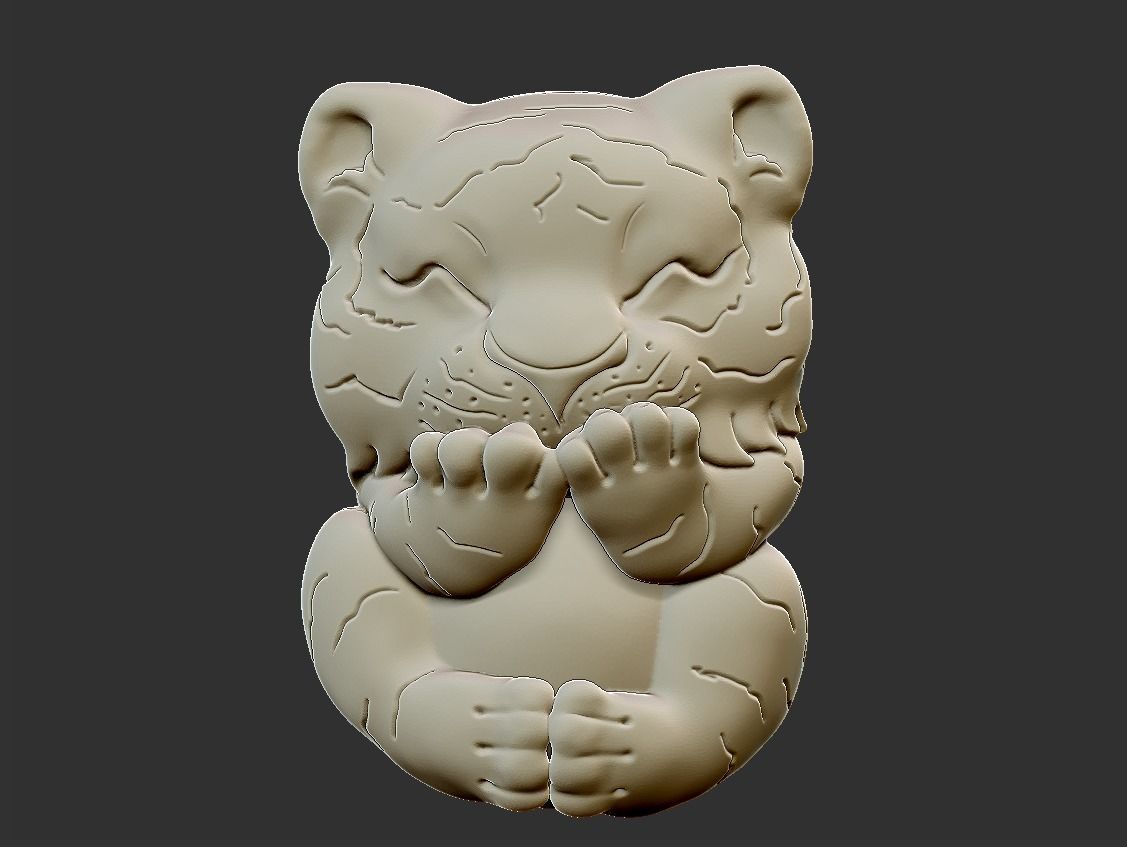 baby tiger 3D model 3D printable | CGTrader