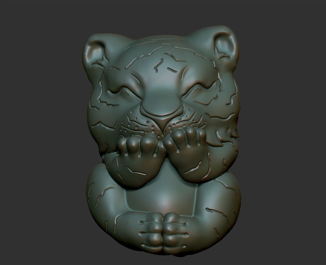 baby tiger 3D model 3D printable | CGTrader