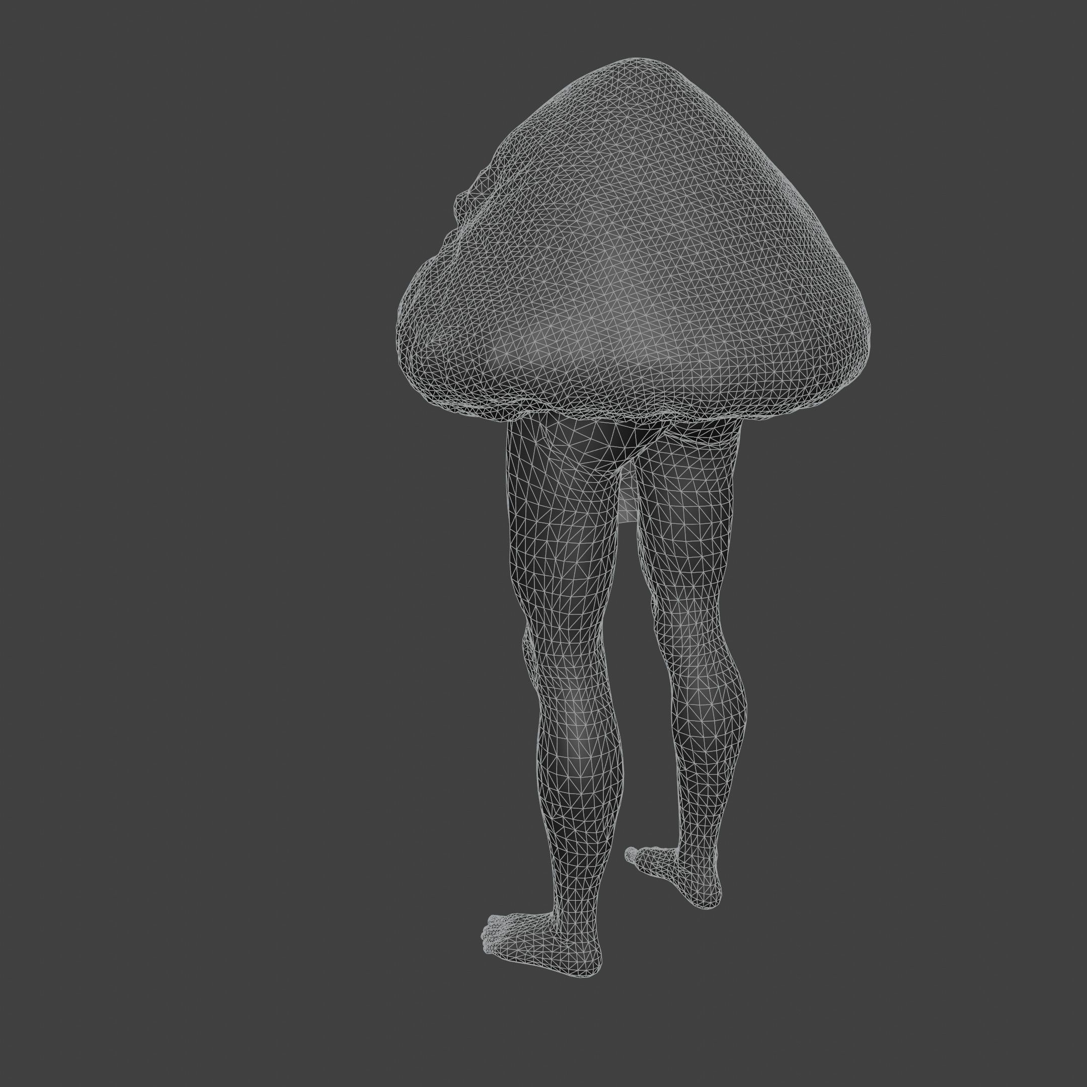 3D model Realistic Goomba man in zombie costume VR / AR / low-poly ...