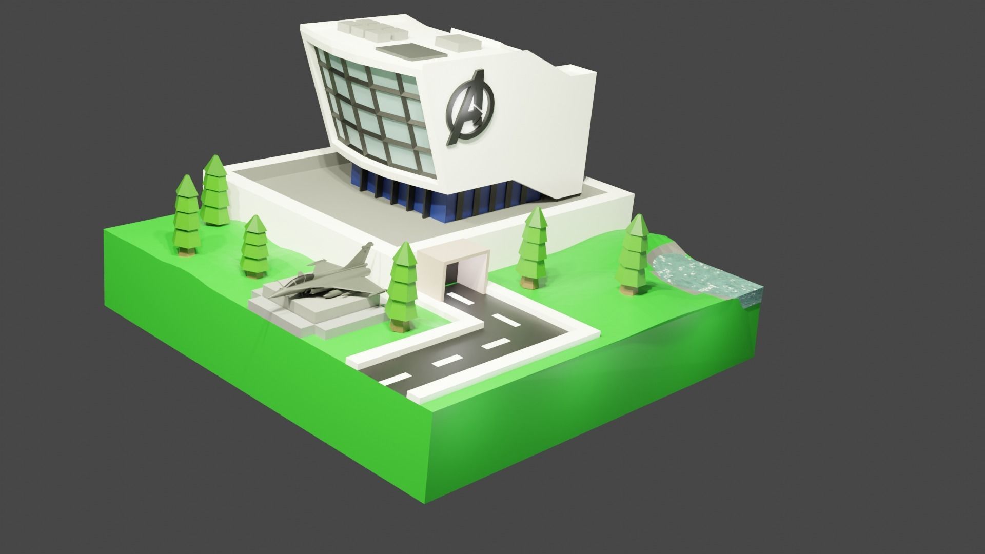 3D model Avengers base VR / AR / low-poly | CGTrader