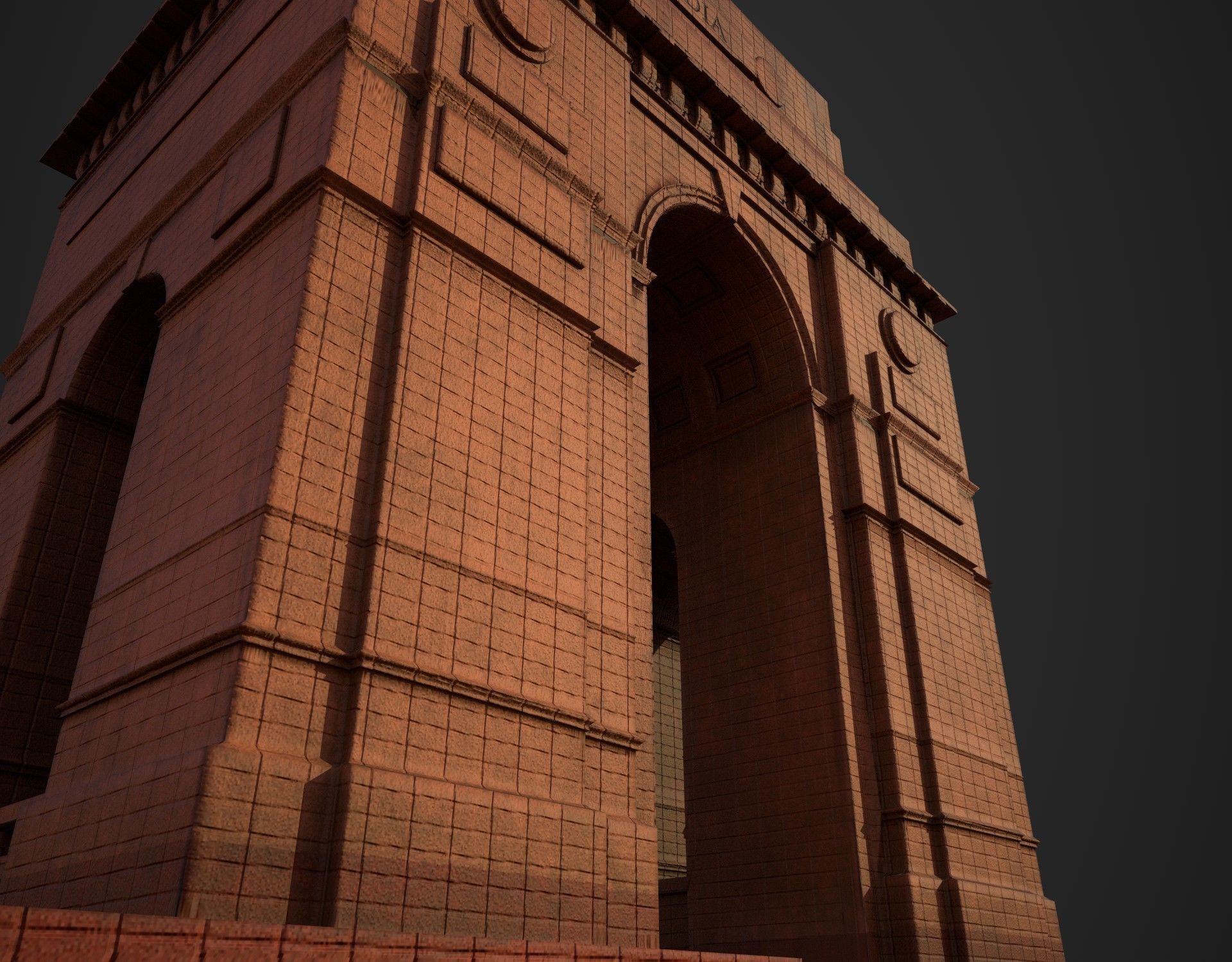 3D model India Gate VR / AR / low-poly | CGTrader