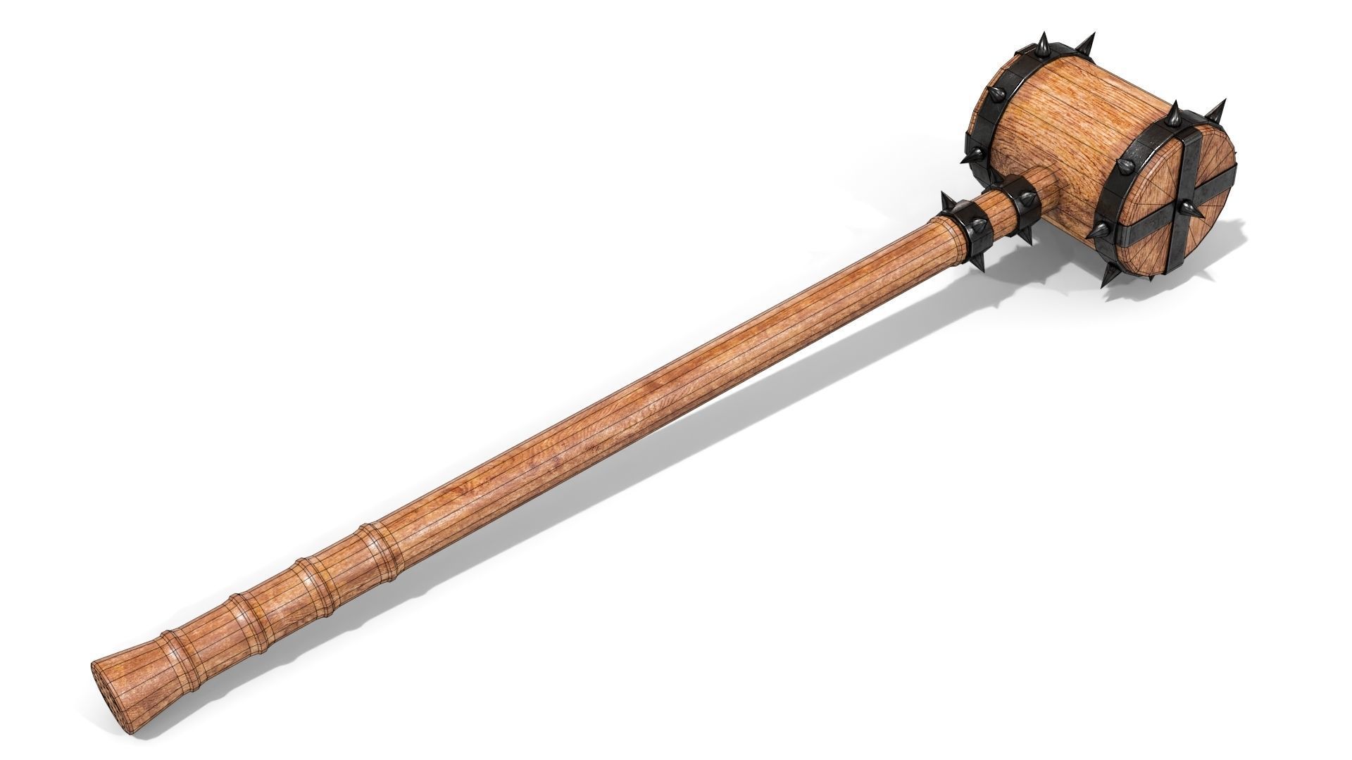 3D model Medieval Thorn Hammer VR / AR / low-poly | CGTrader