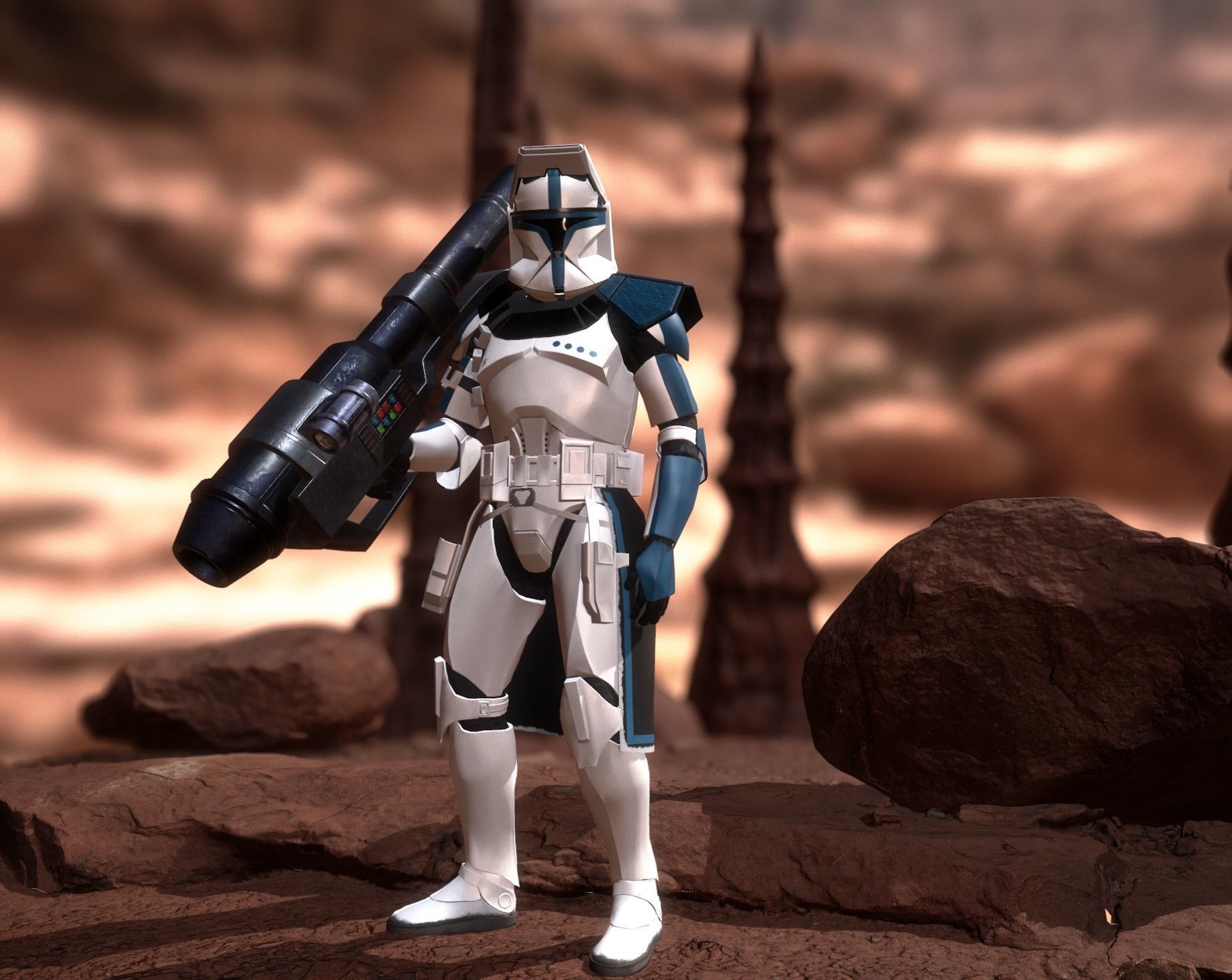 3D model Clone Heavy Trooper Rigged VR / AR / low-poly | CGTrader