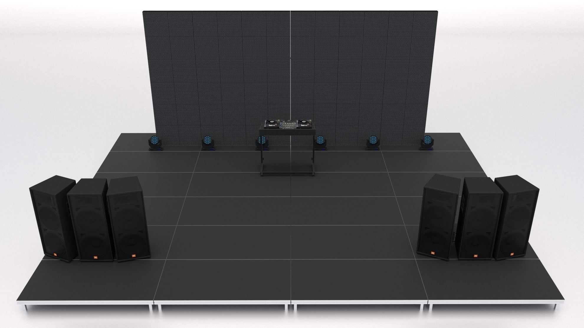 Dj Booth Stage 3D model | CGTrader