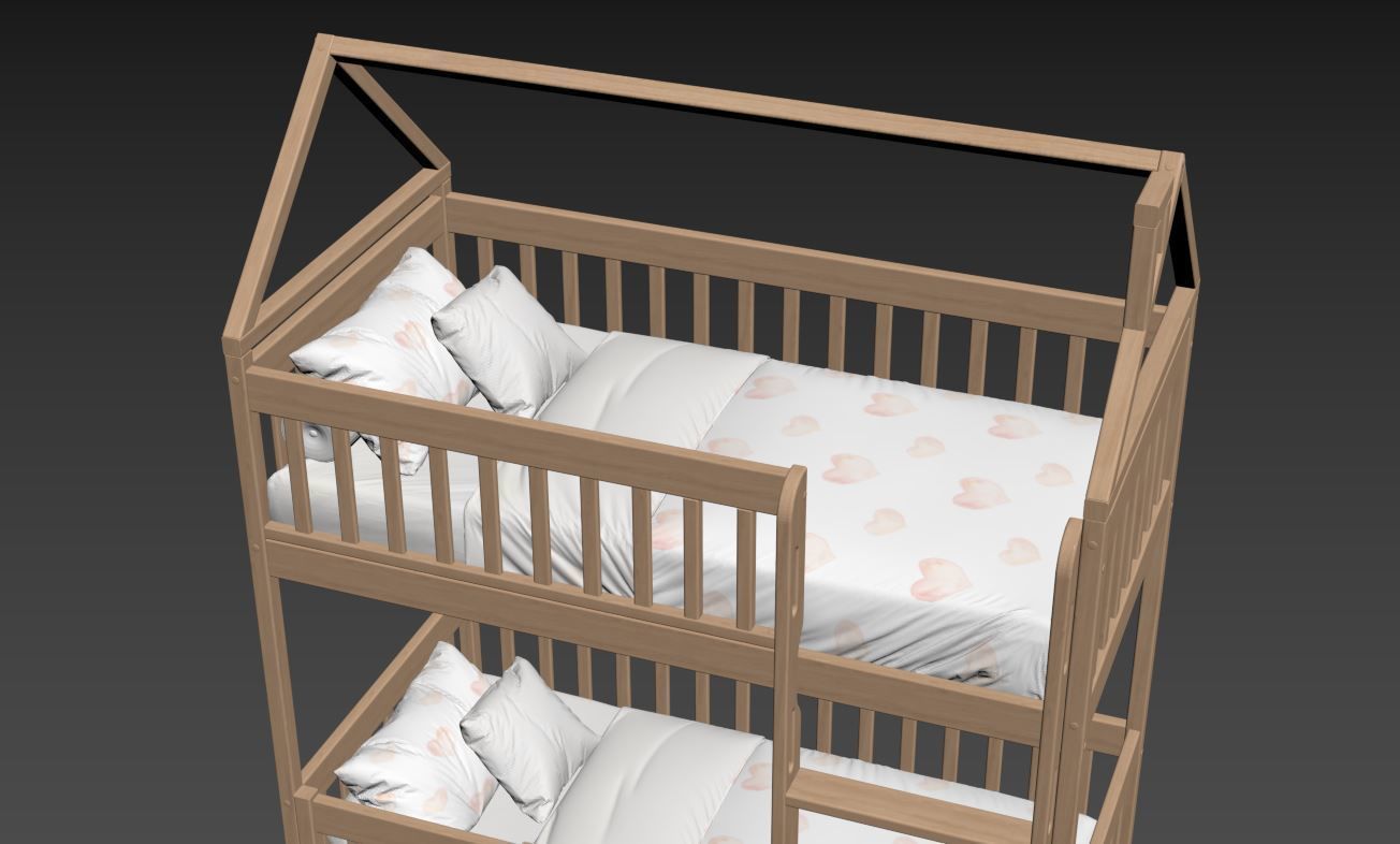Bunk bed 3D model | CGTrader