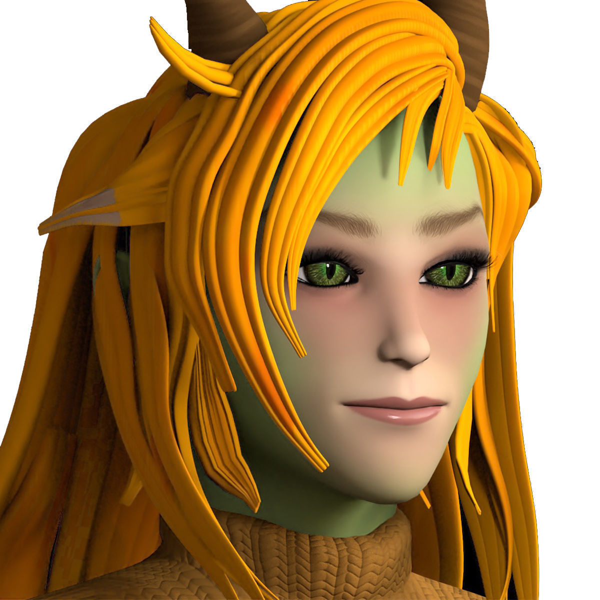fantasy Fictional girl Anime 3D model rigged | CGTrader