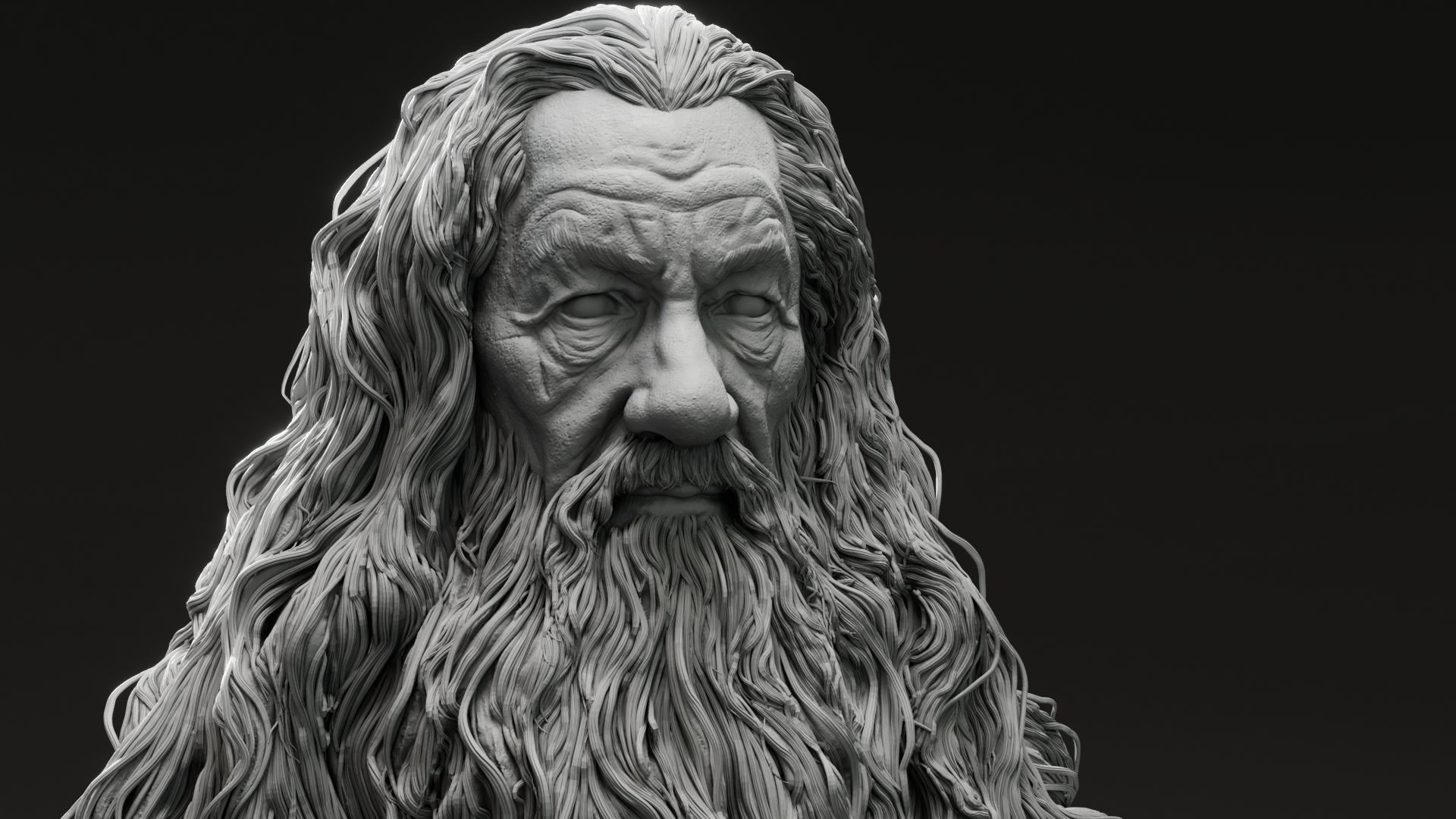 Ian McKellen - Gandalf - The Lord Of The Rings 3D model 3D printable ...
