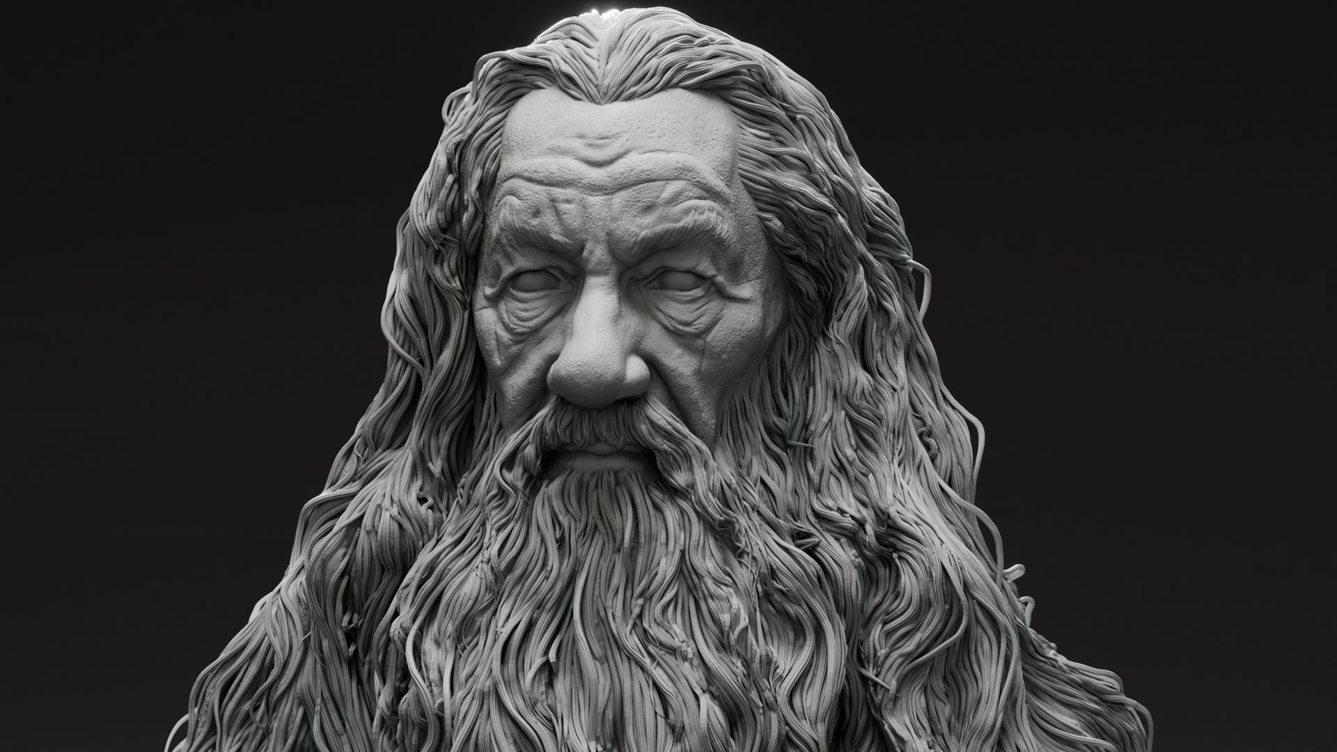Ian McKellen - Gandalf - The Lord Of The Rings 3D model 3D printable ...