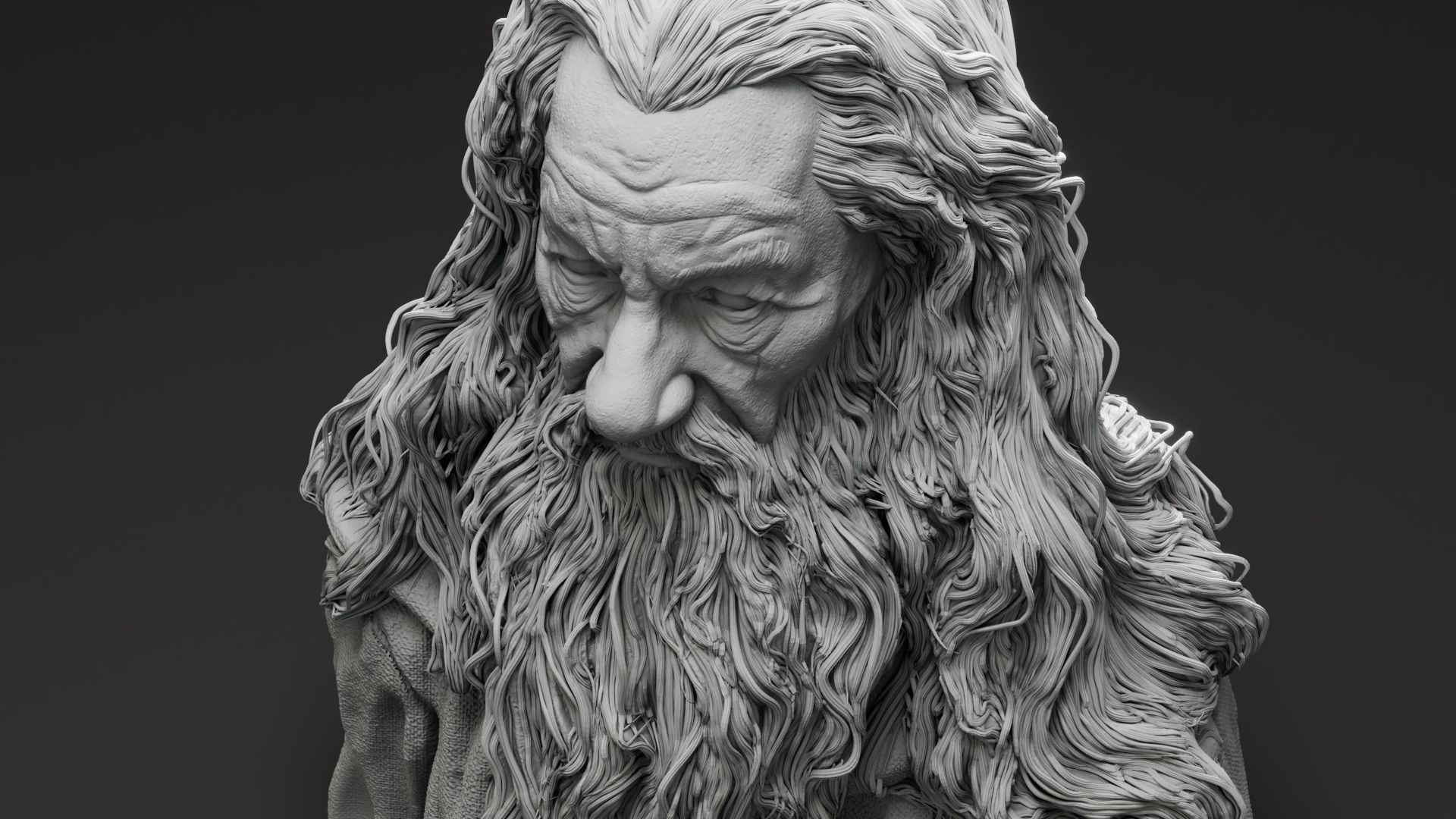 Ian McKellen - Gandalf - The Lord Of The Rings 3D model 3D printable ...