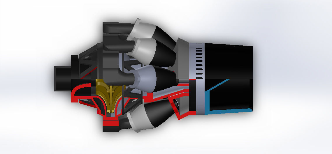RADIAL JET ENGINE 3D model rigged | CGTrader