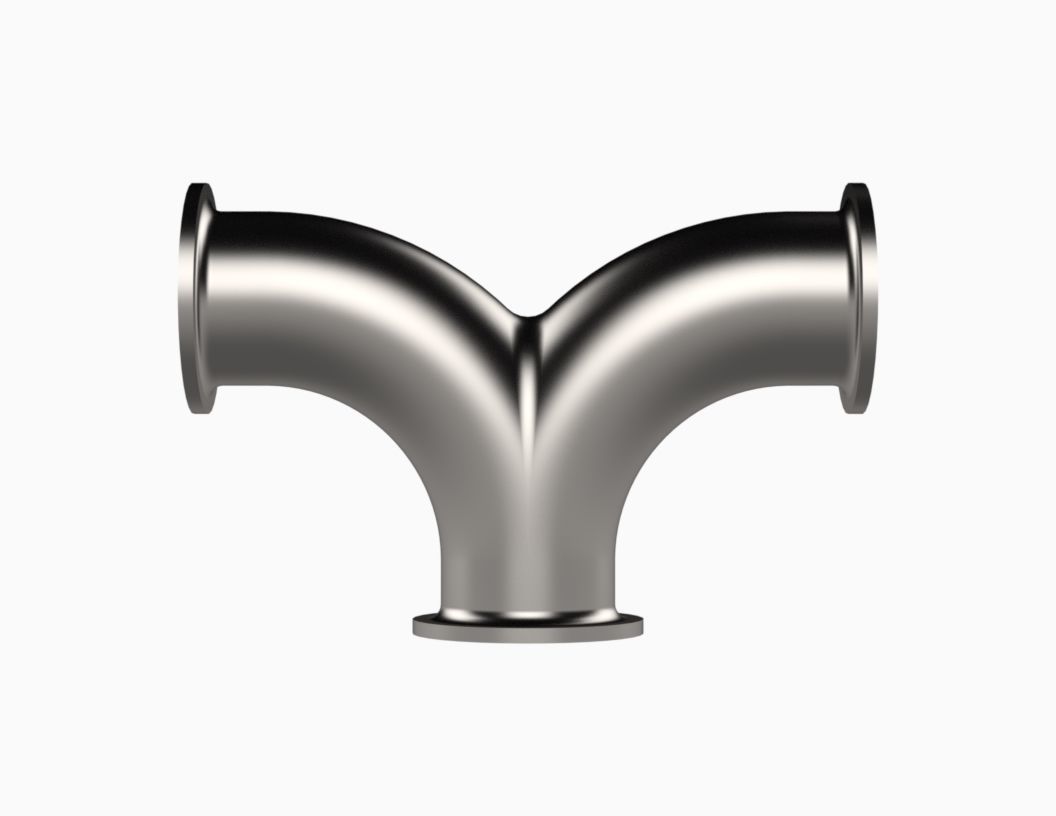 Sanitary Double Elbow 3D model | CGTrader