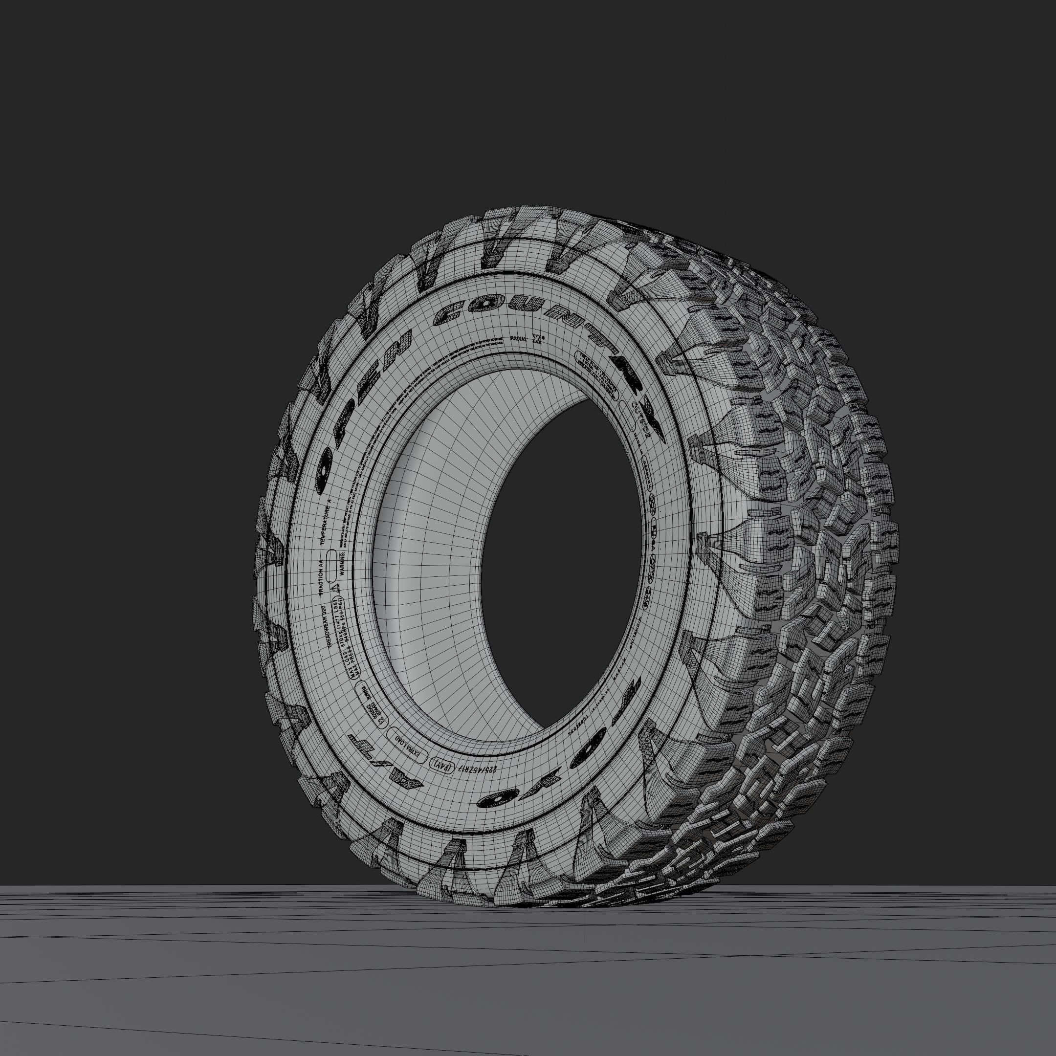 Toyo All Terrain off road tire 3D model | CGTrader
