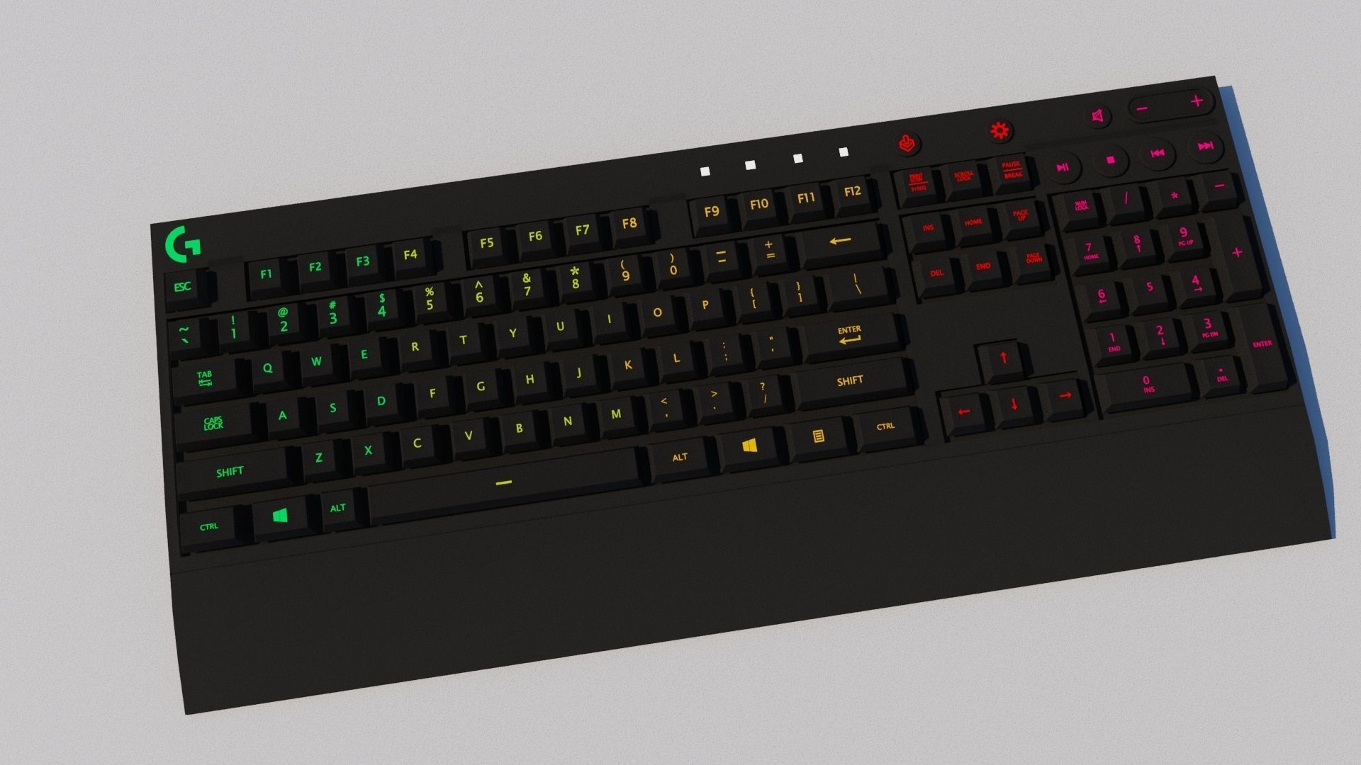 Logitech G213 Keyboard 3D model animated | CGTrader