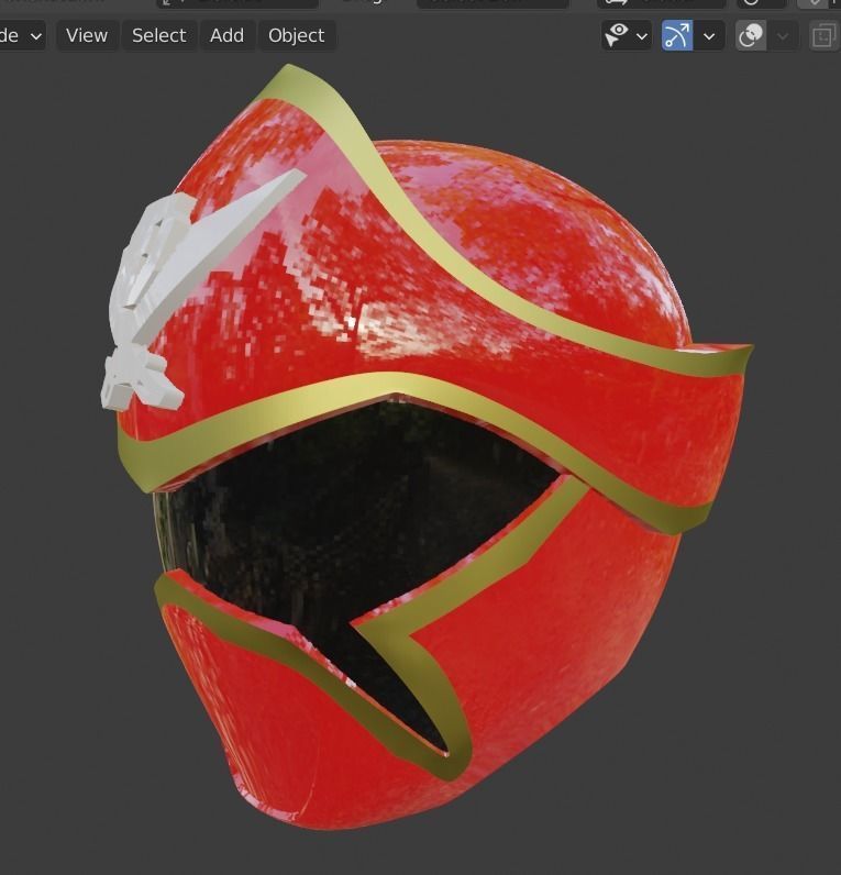 Kaizoku Sentai Gokaiger Gokai red 3D Printable cosplay Helmet 3D model ...