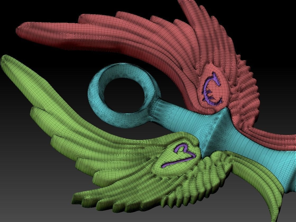 Locke and Key Angel key 3D model 3D printable | CGTrader