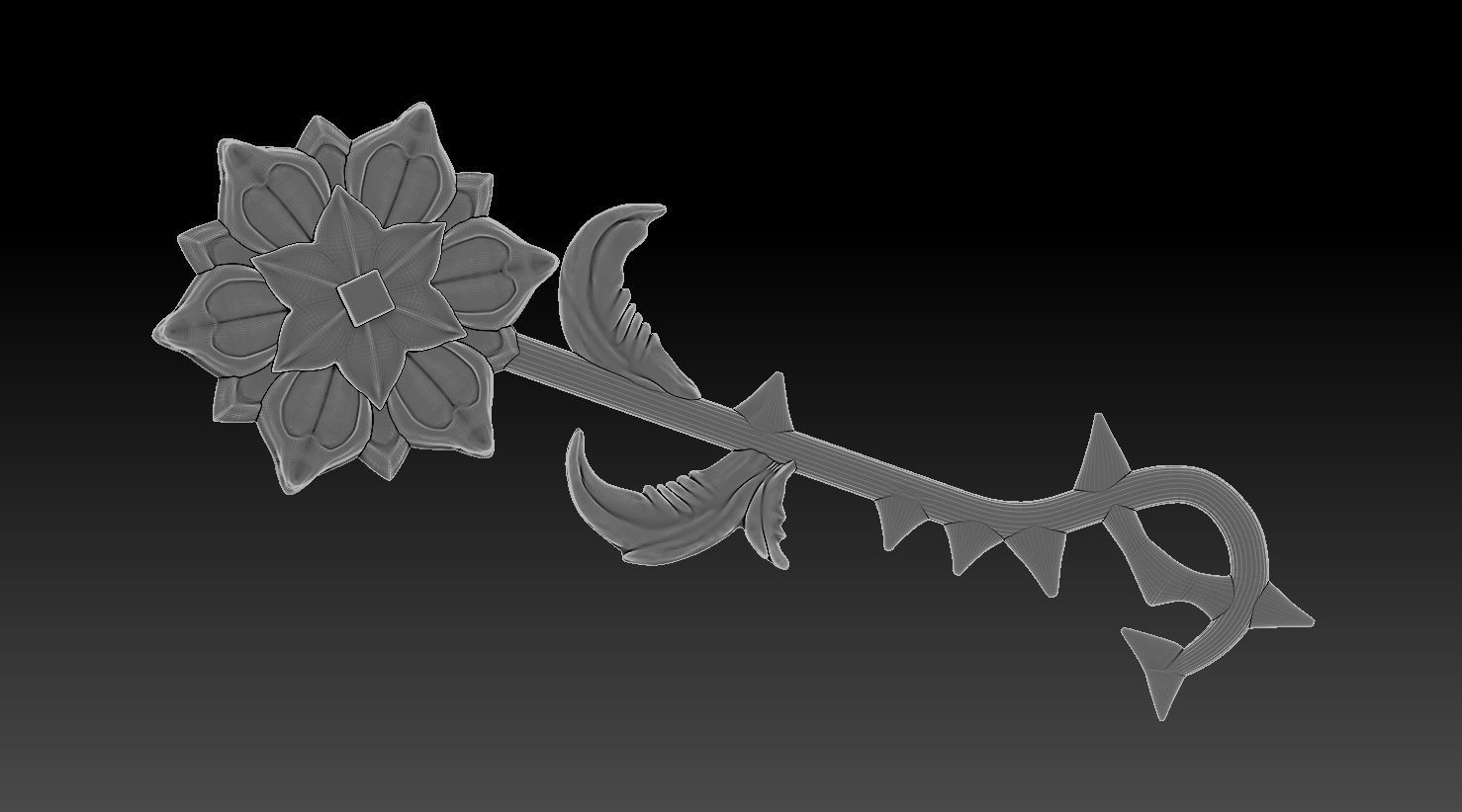 Locke and Key Thorn key 3D model 3D printable | CGTrader