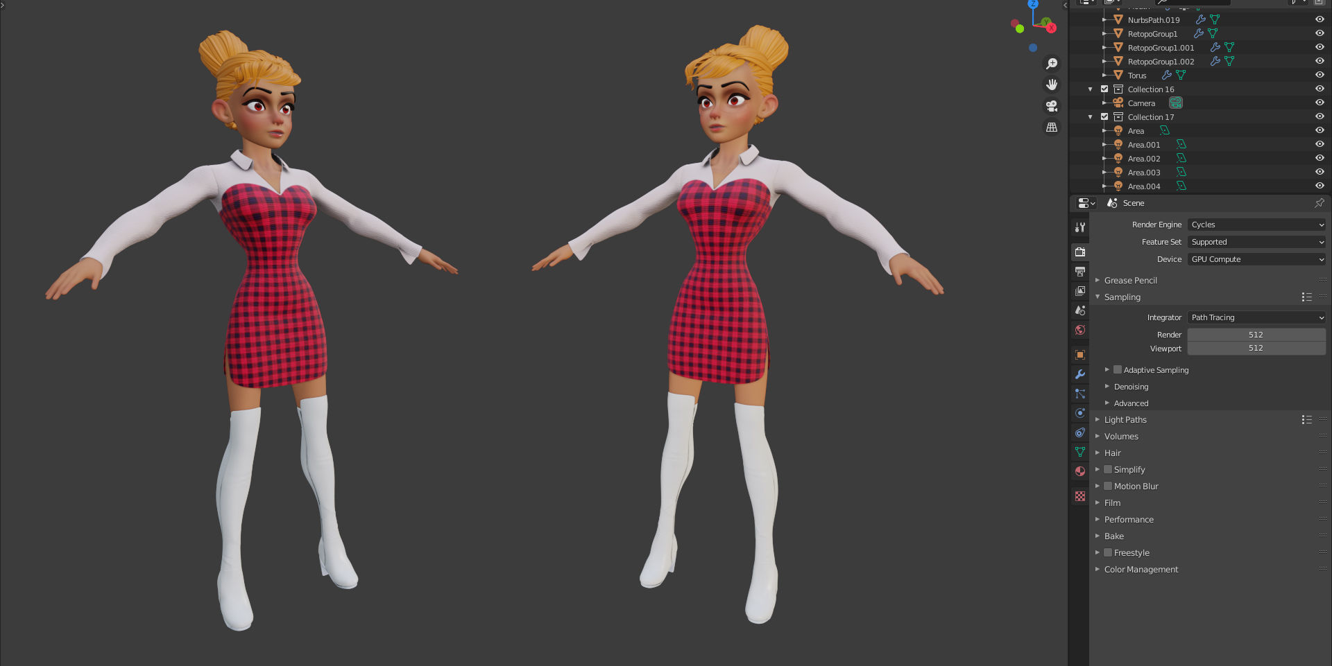 Rigged - Stylized Character Girl - Rinna Style 2 3D model rigged | CGTrader