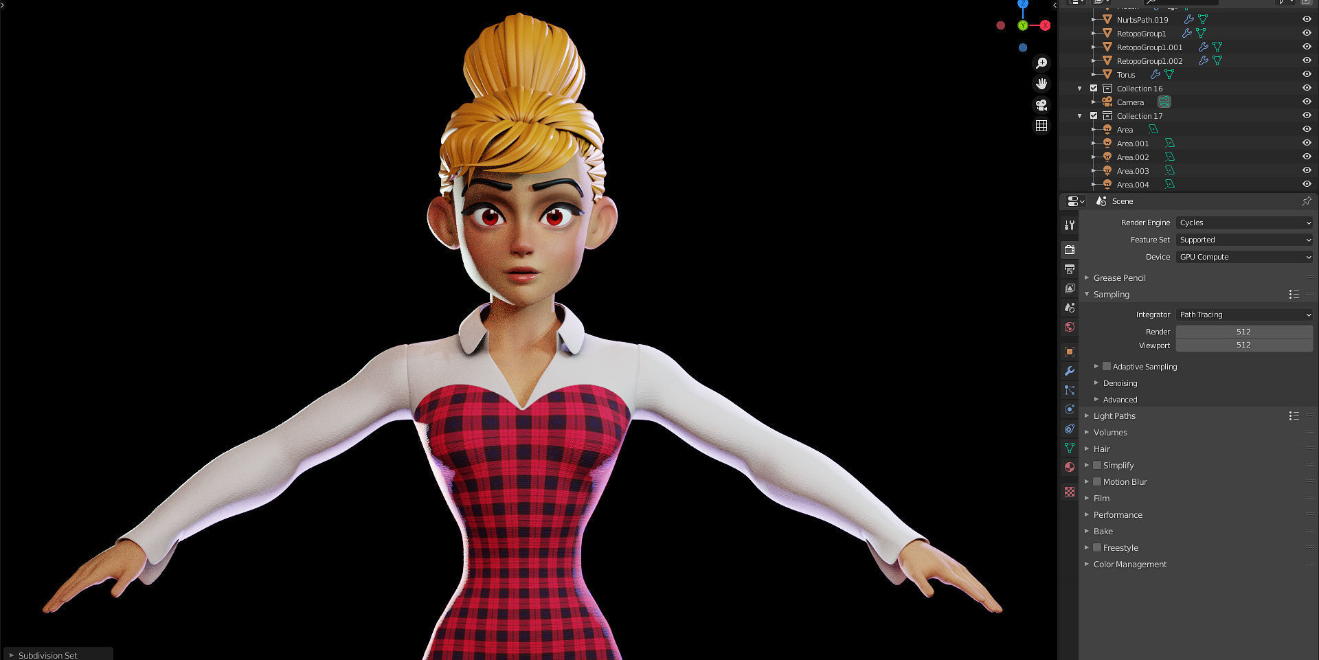 Rigged - Stylized Character Girl - Rinna Style 2 3D model rigged | CGTrader