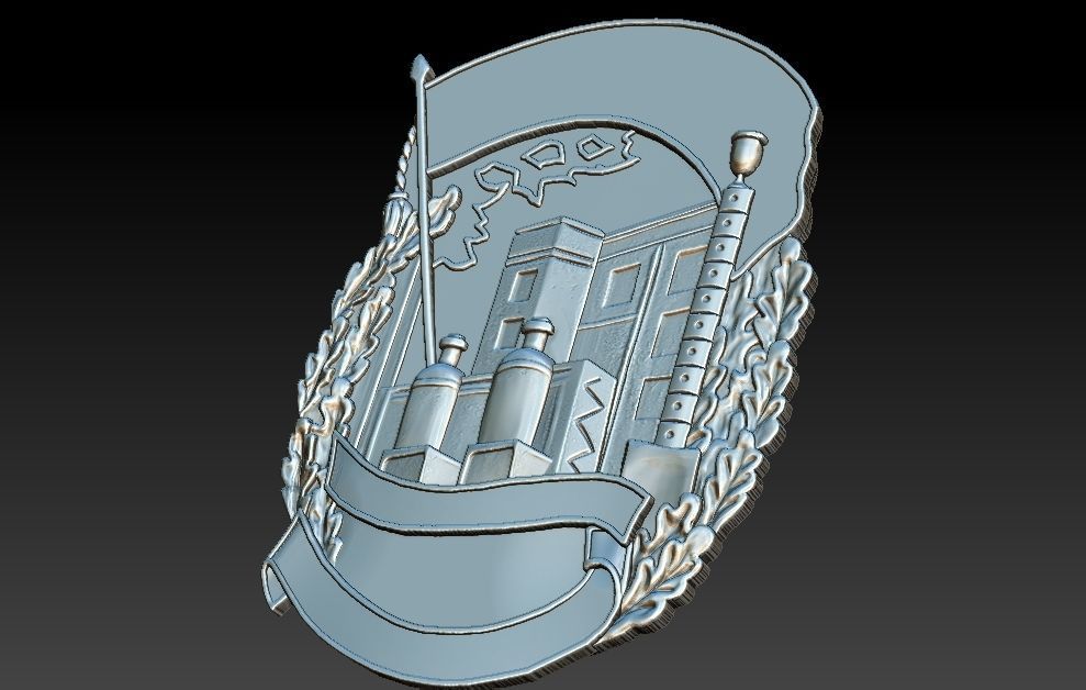 Badge Factory Building City castle 3D model 3D printable | CGTrader