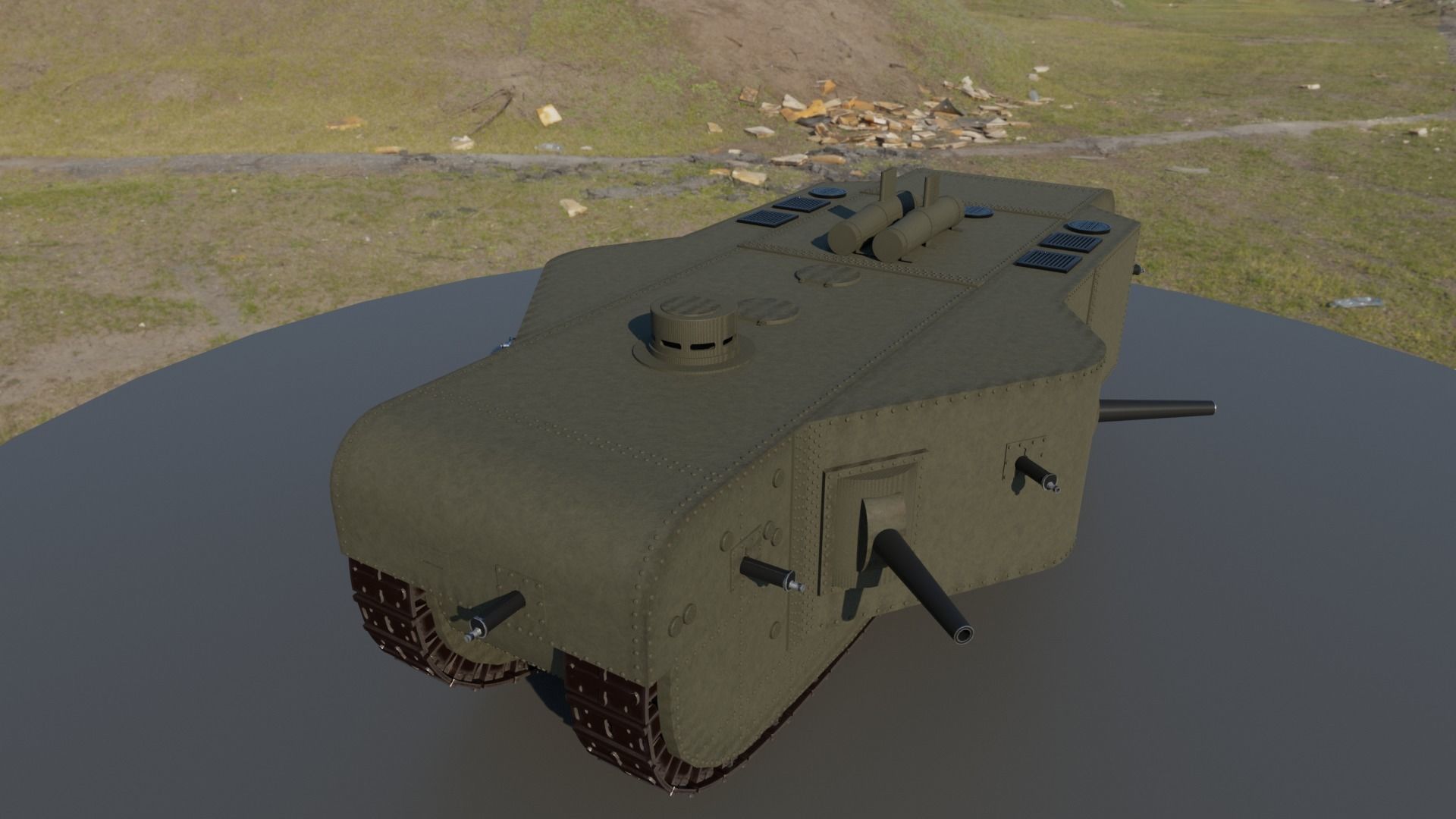 K wagen british armoured tank free 3D model | CGTrader