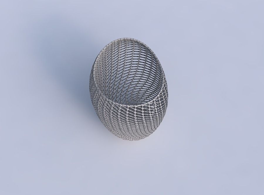 Bowl Spheric Lattice with fine diagonal grid lattice 3D model 3D ...