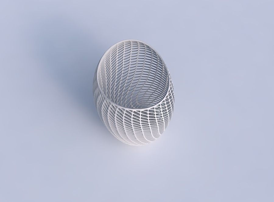 Bowl Spheric Lattice with fine diagonal grid lattice 3D model 3D ...