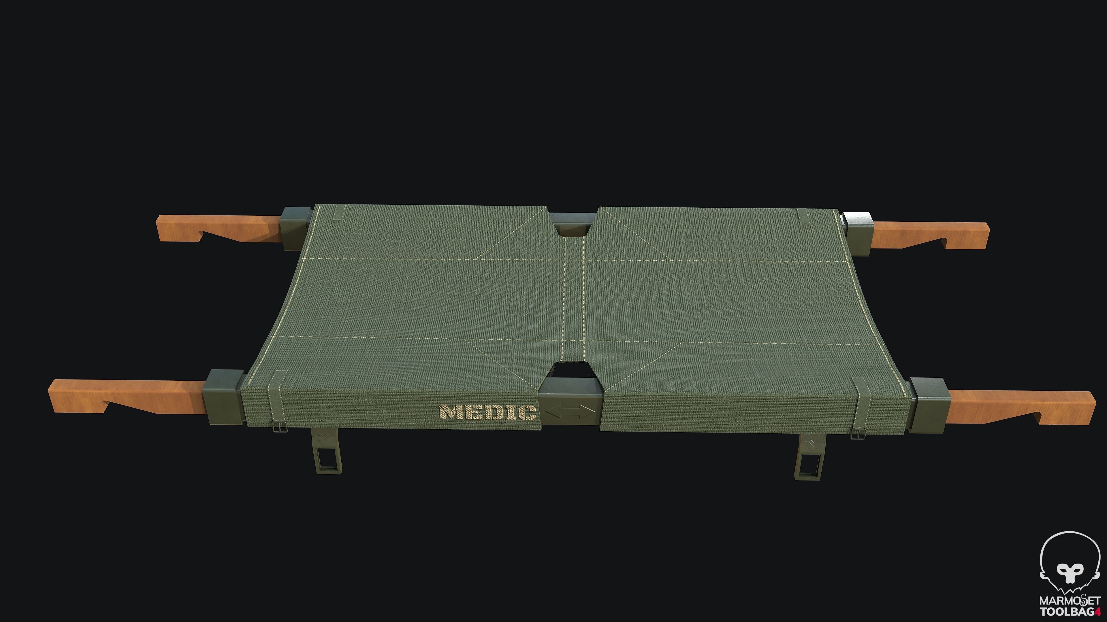 3D model Military Stretcher PBR Game Ready VR / AR / low-poly | CGTrader