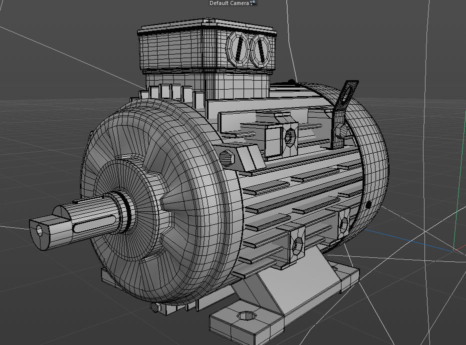 Industrial electric motor generator 3D model | CGTrader