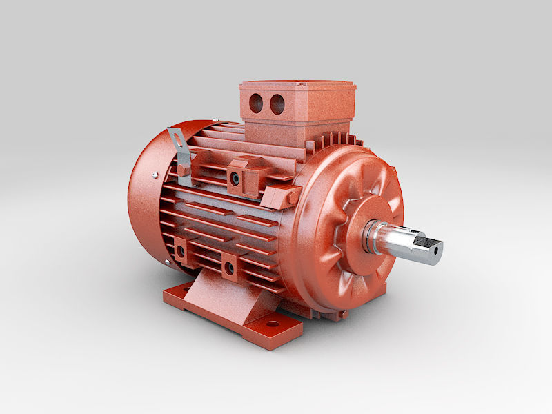 Industrial electric motor generator 3D model | CGTrader