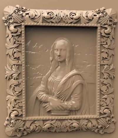 Mona Lisa 3D model 3D printable | CGTrader