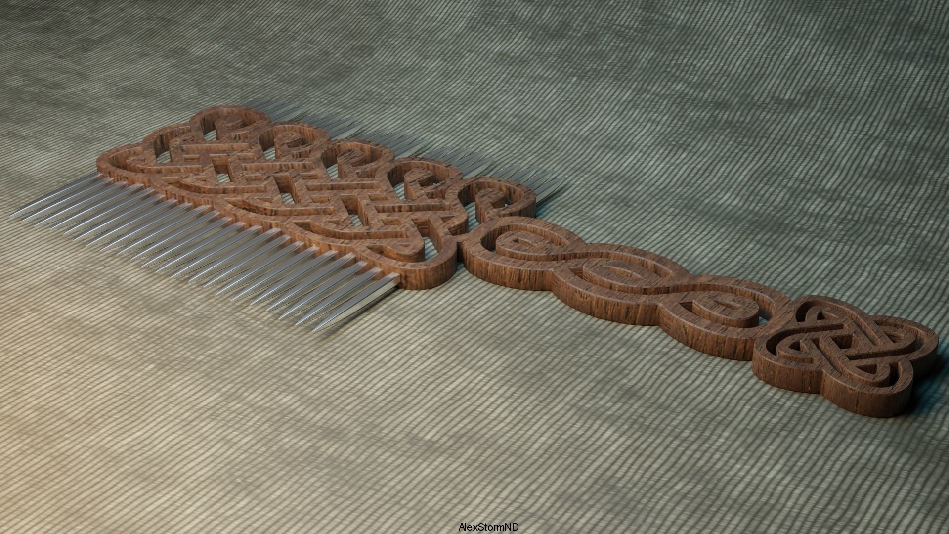 Celtic Comb 3D model 3D printable | CGTrader