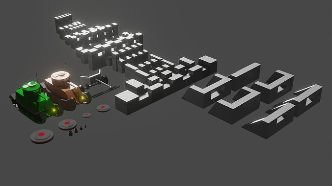 tanks asset pack free VR / AR / low-poly 3D model | CGTrader