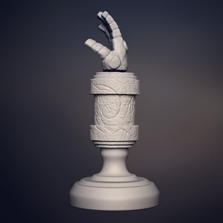 Hellboy Hand for 3d Print - Height 240 mm 3D model 3D printable | CGTrader