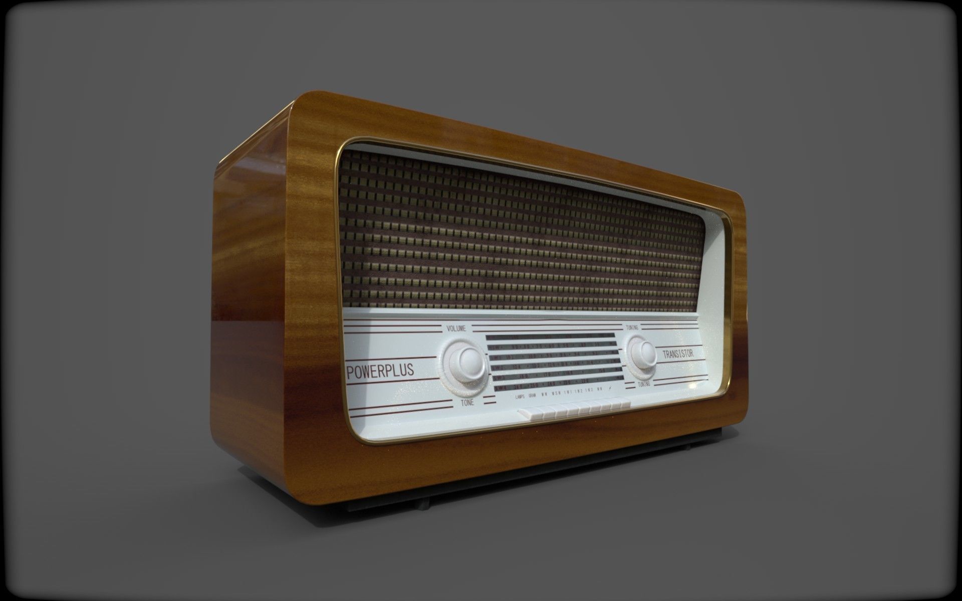 3D model Classical Radio Victorian PBR realistic VR / AR / low-poly ...