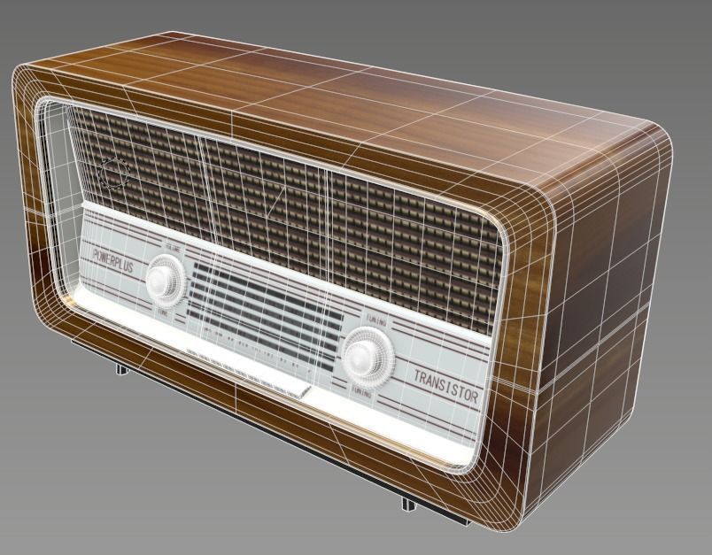 3D model Classical Radio Victorian PBR realistic VR / AR / low-poly ...