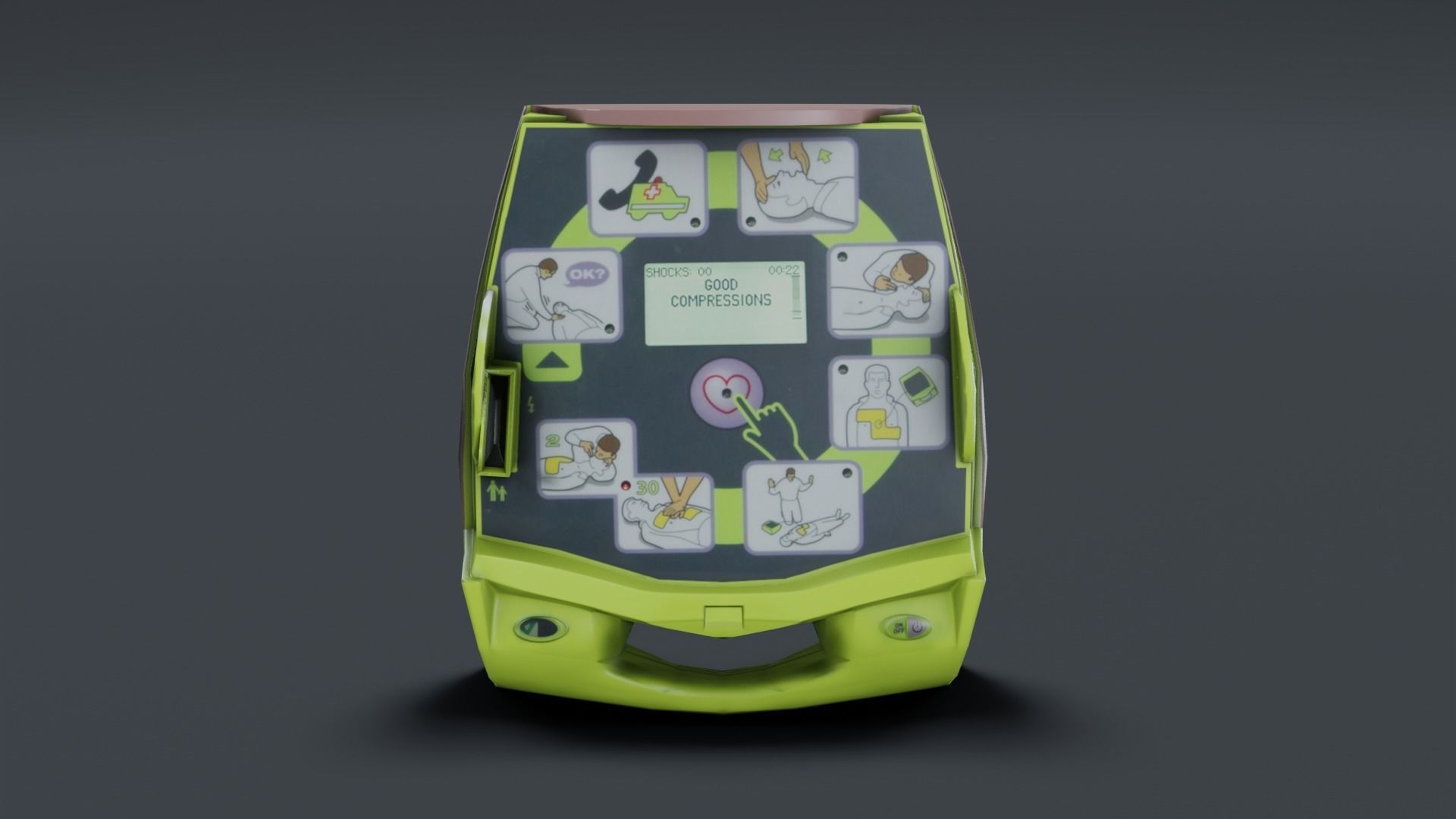 3D model AED Defibrillator VR / AR / low-poly | CGTrader