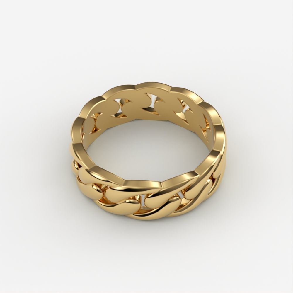 Ring chain 3dm stl 3D model 3D printable | CGTrader