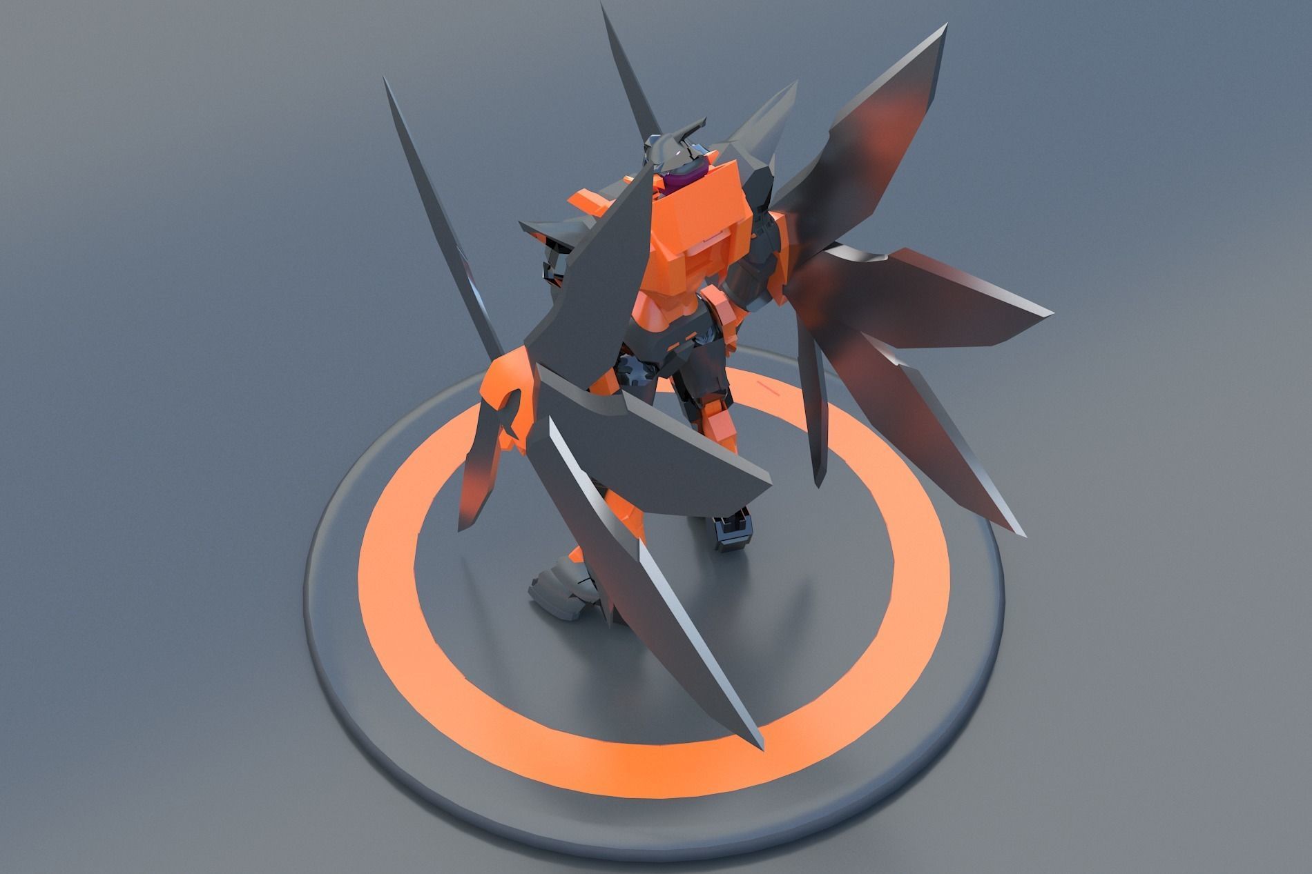 3D model Mech Robot Cyborg EvolutIon stage ONE VR / AR / low-poly ...