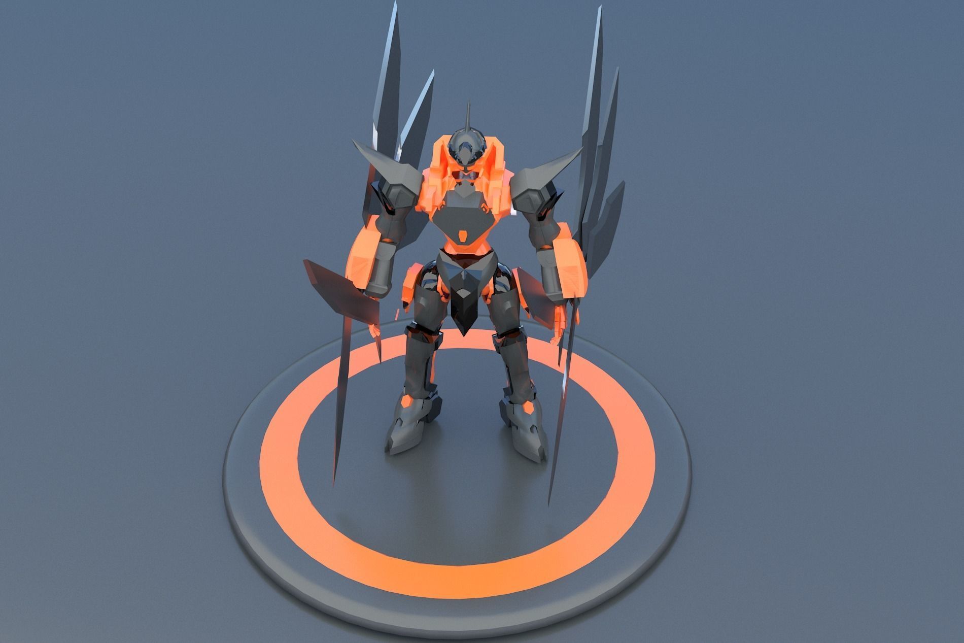 3D model Mech Robot Cyborg EvolutIon stage ONE VR / AR / low-poly ...