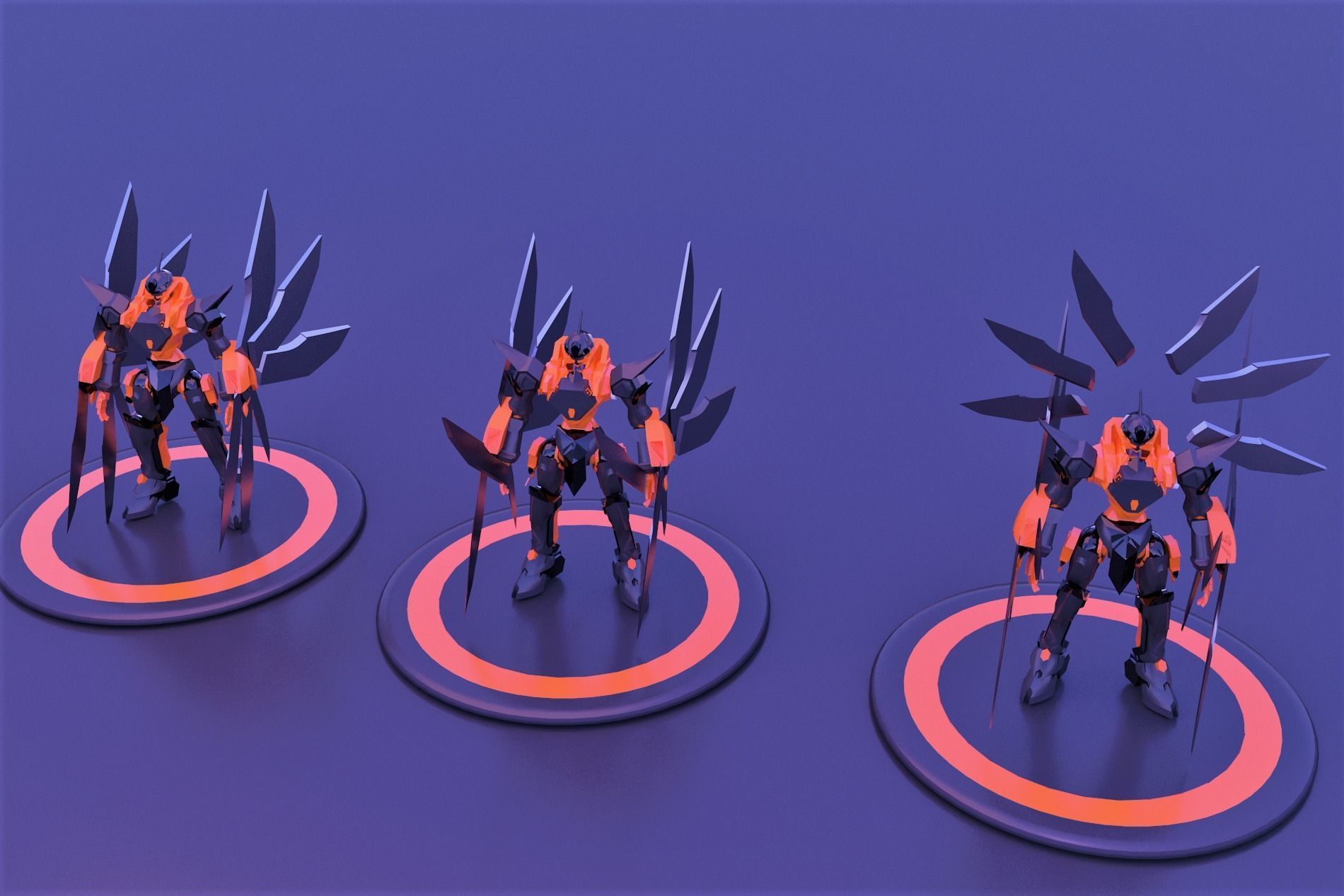 3D model Mech Robot Cyborg EvolutIon stage ONE VR / AR / low-poly ...