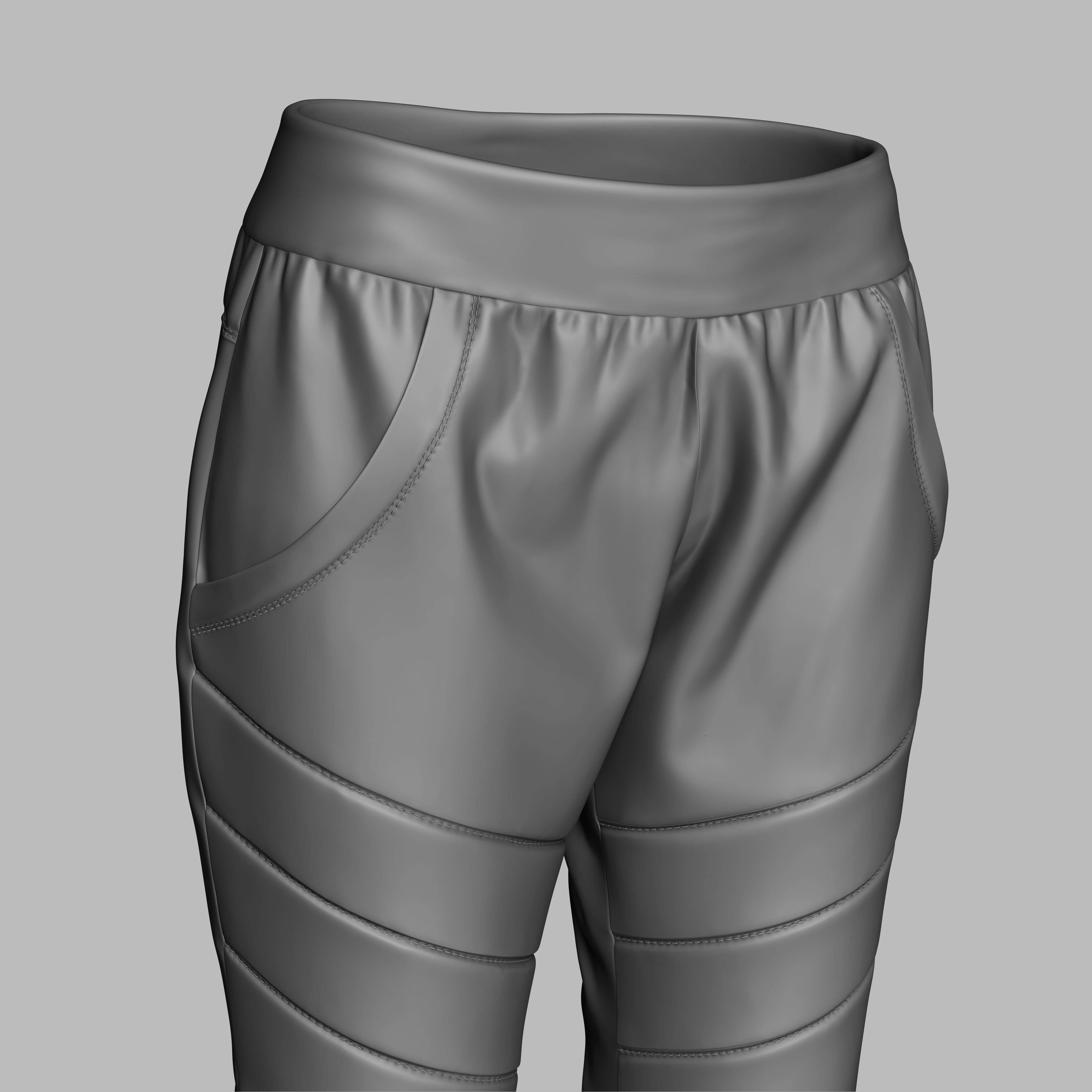 Female Jogger Pant free 3D model | CGTrader