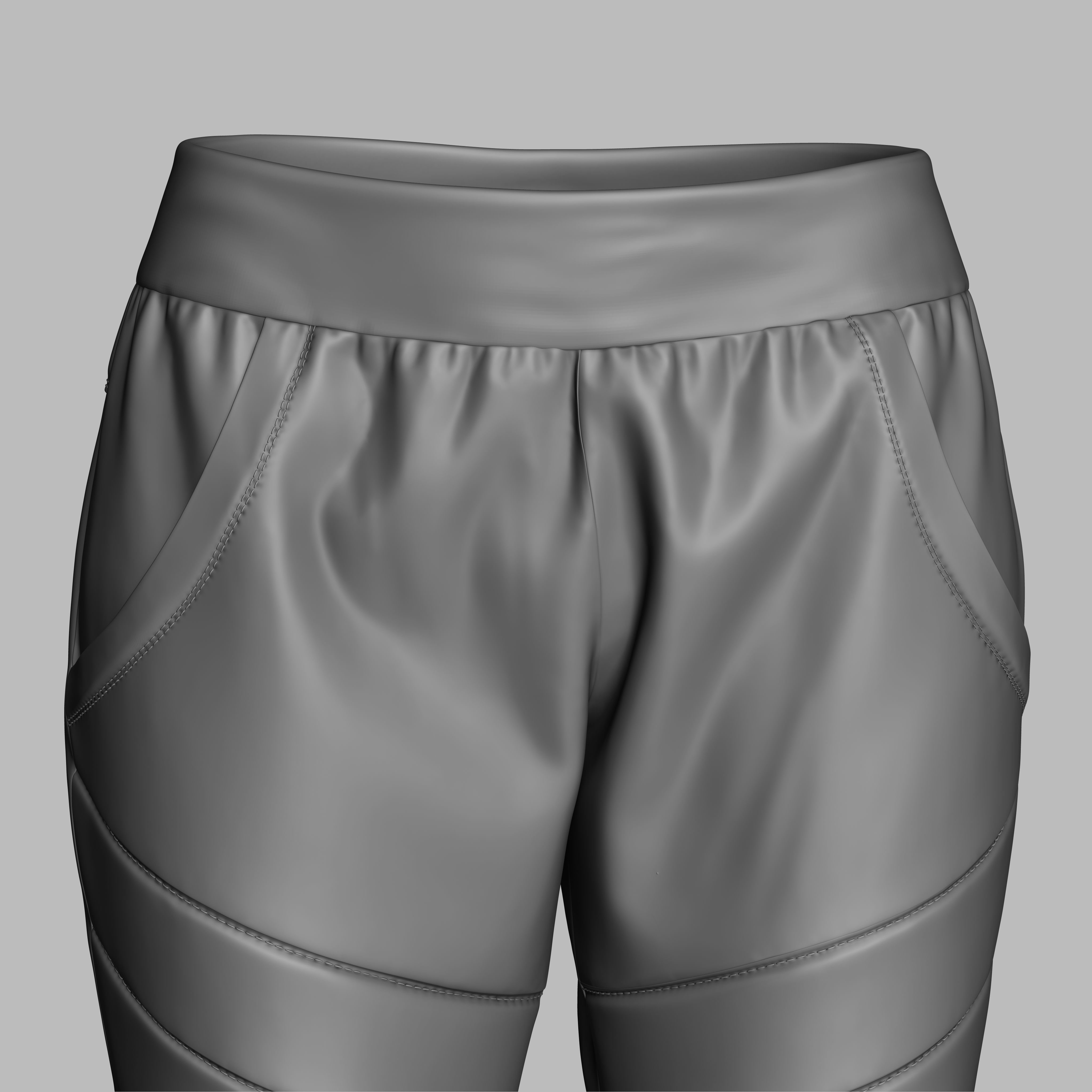 Female Jogger Pant free 3D model | CGTrader