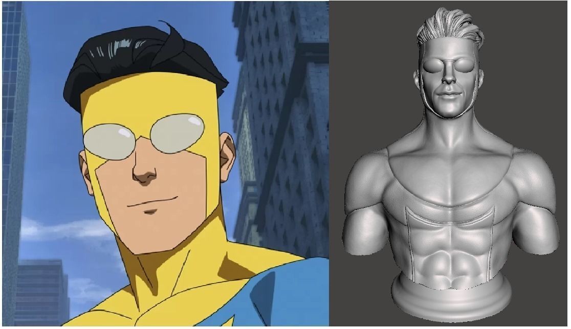 Invincible comic book character and bust 3D model 3D printable | CGTrader