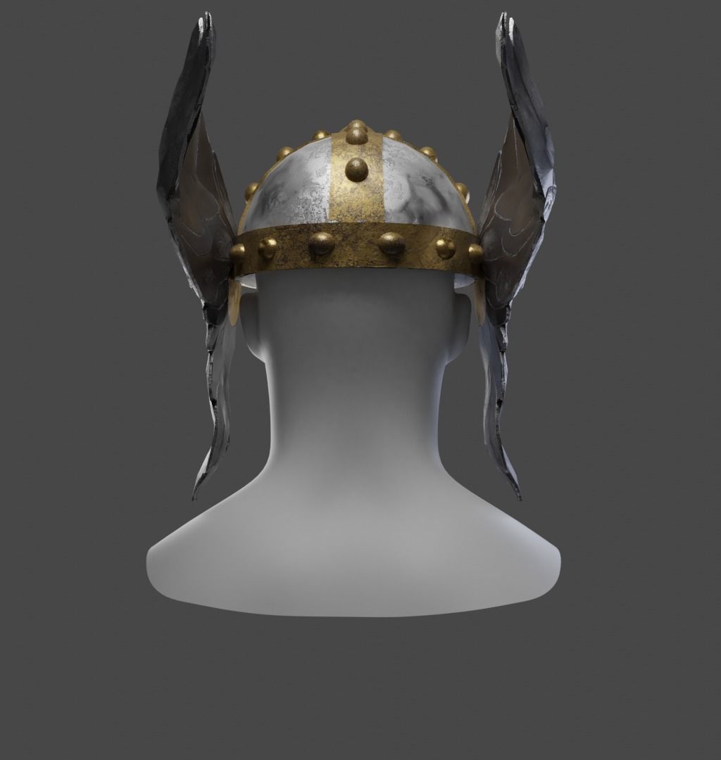 3D model Open Face Winged Helmet VR / AR / low-poly | CGTrader