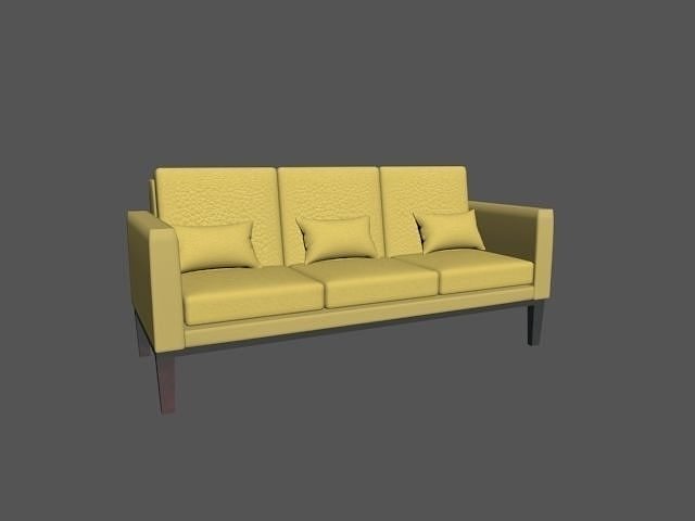 3D model SINGLE LONG SOFA TYPE VR / AR / low-poly | CGTrader