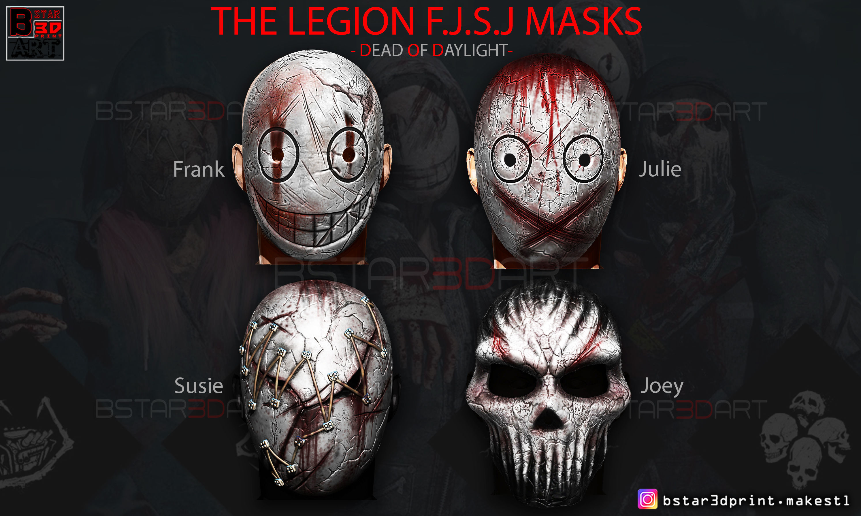 The Legion FJSJ - Dead by Daylight - Killer Masks 3D Model Collection ...